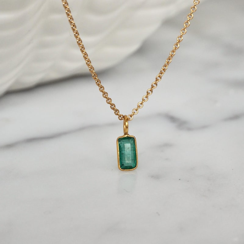 Genuine Emerald Jewelry - Etsy