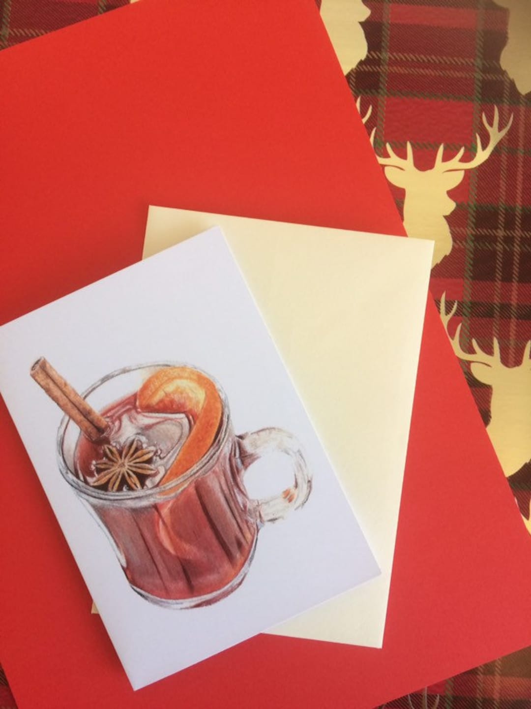 Beautiful Festive Food Christmas Cards 5 Pack - Etsy