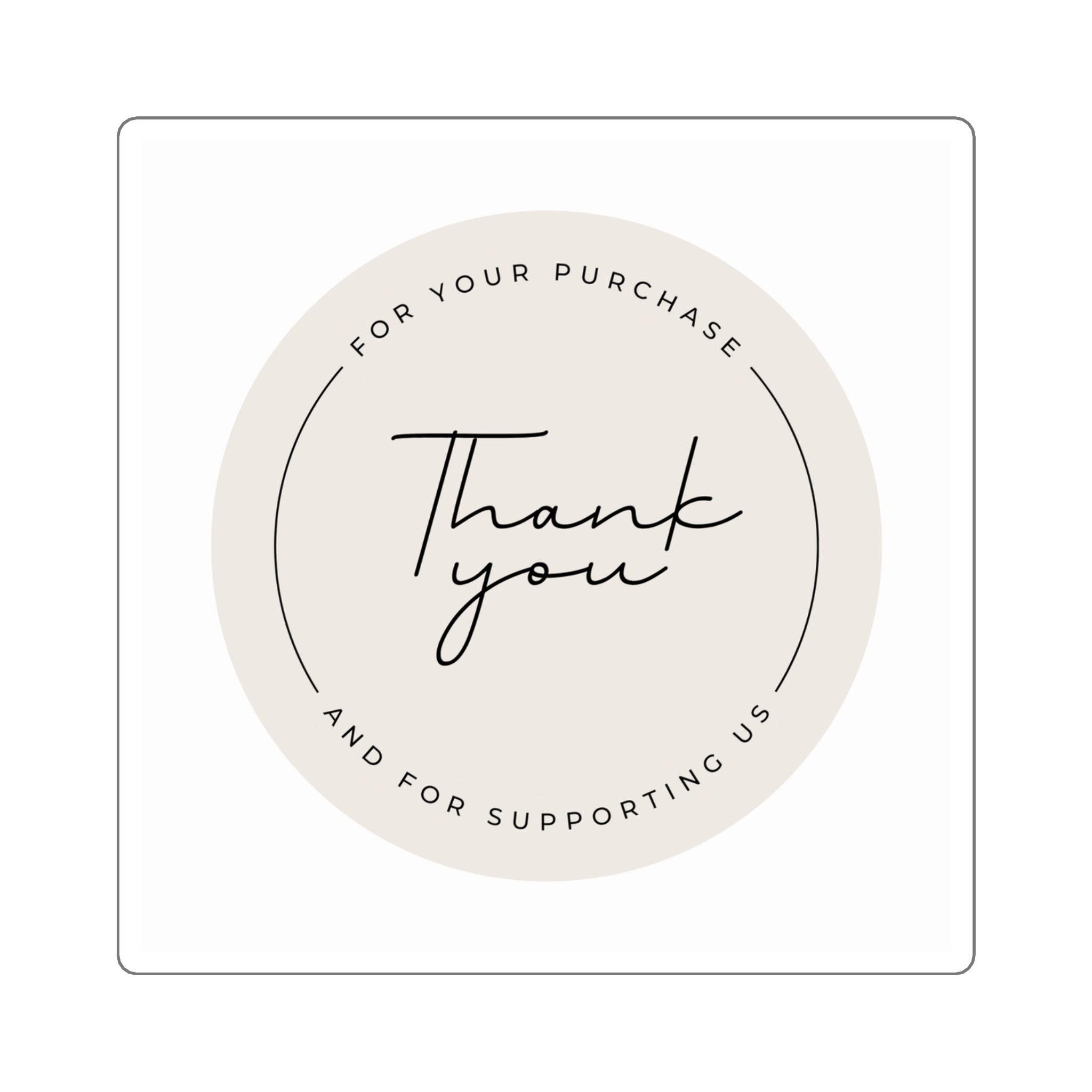 Thank You for Your Purchase Square Sticker - Etsy