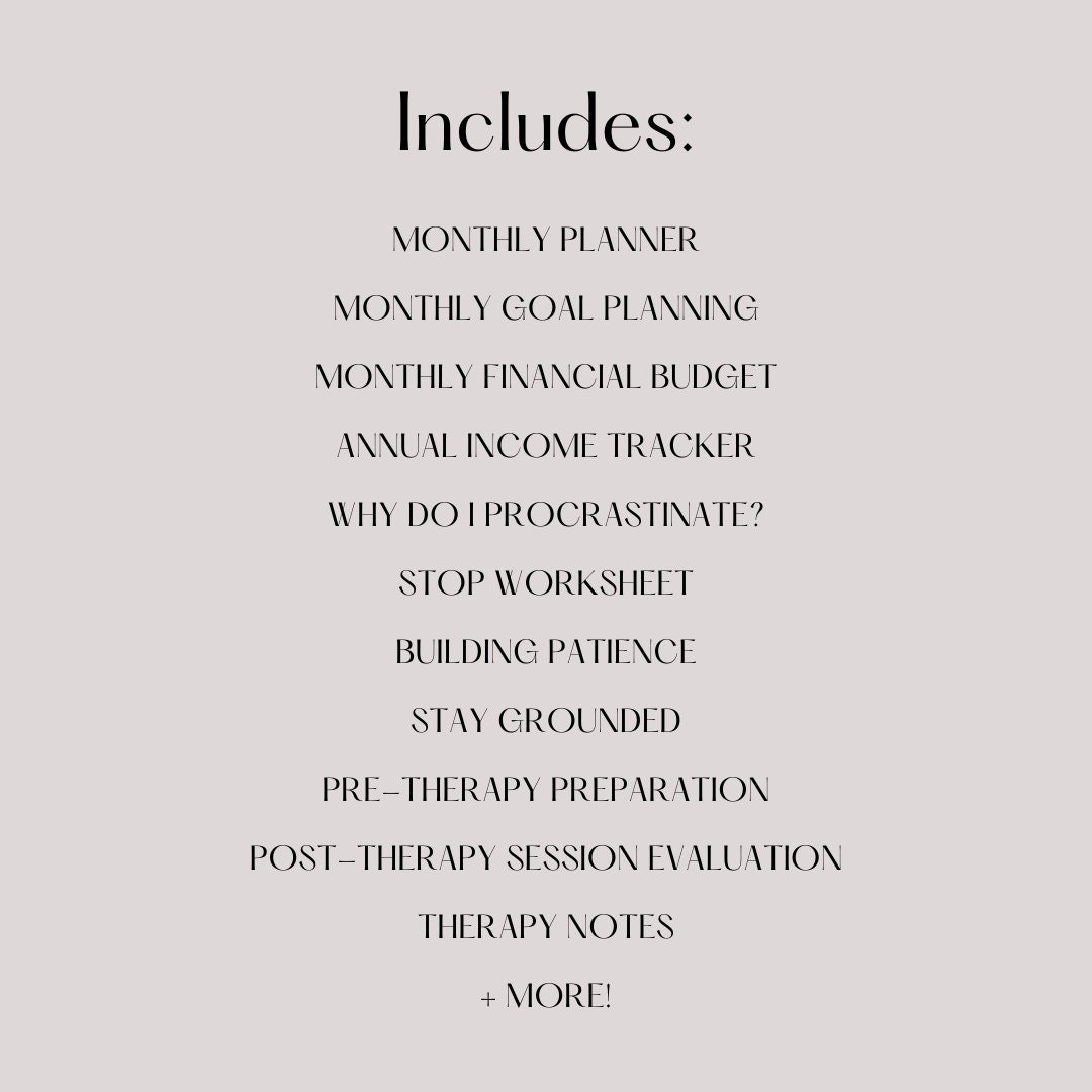 ADHD Digital Planner | Printable | Minimalist | Tracker | Undated ...