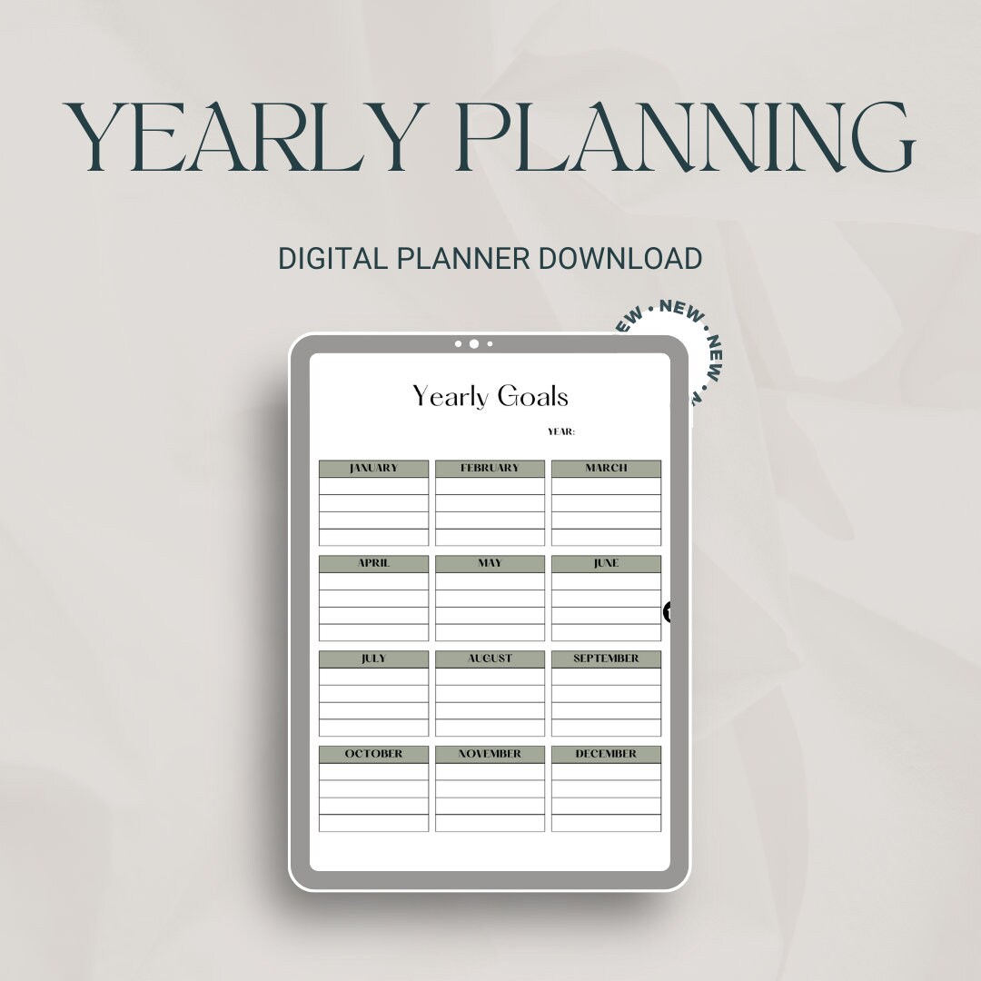 Digital Life Planner | Printable | Green Template | Tracker | Undated ...
