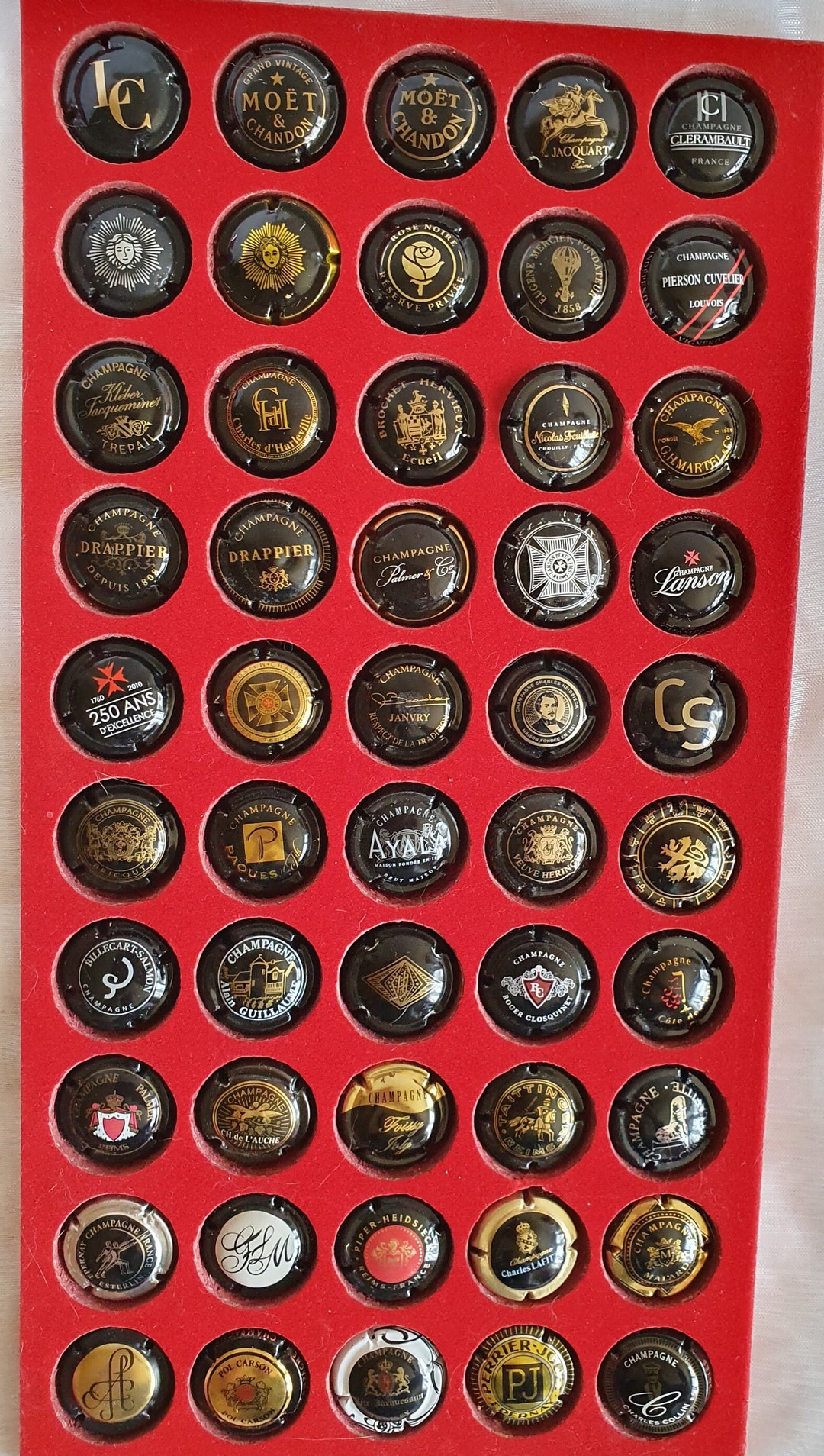 Capsules/muselets of French Champagne Lot of 50 Pieces Large and Small ...