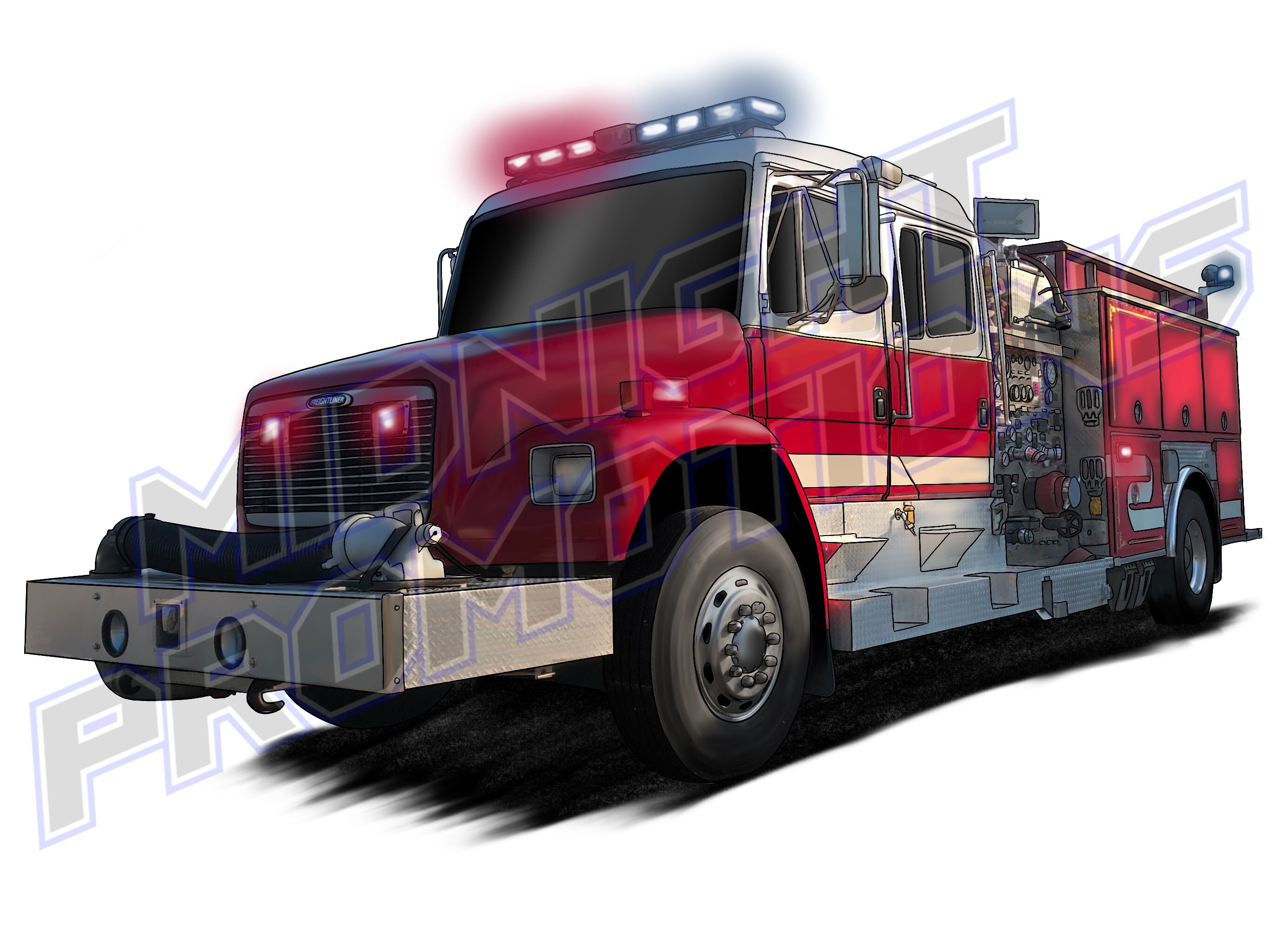 Fire Truck Clipart Digital Download Png - Etsy