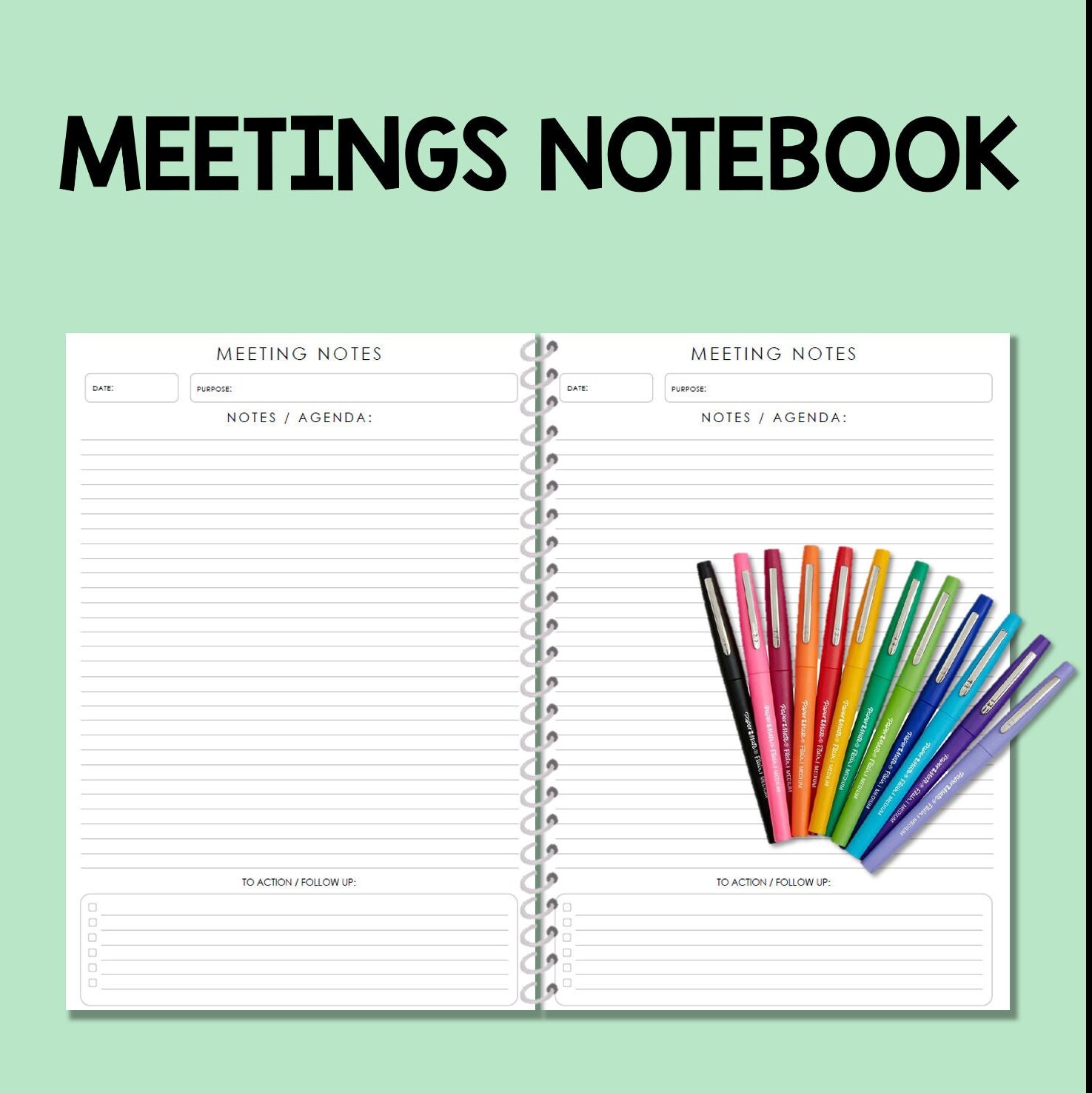 Teacher Professional Development Log & Meetings Notebook PRINTABLE ...