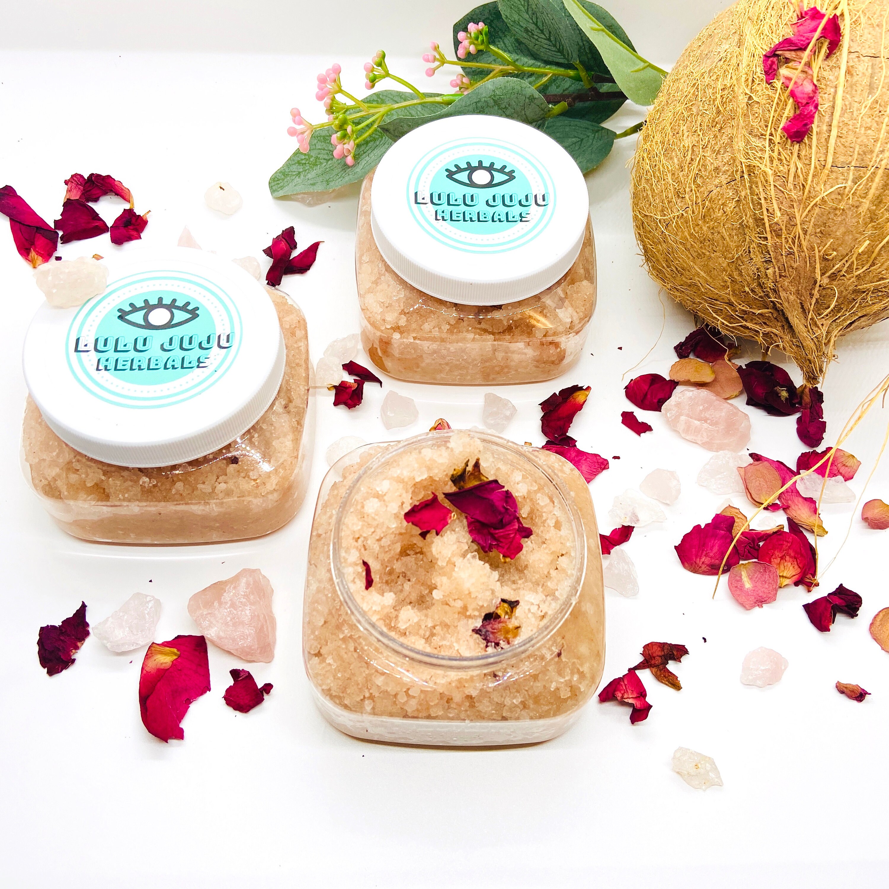 Exfoliante corporal de rosa de coco exfoliante de cuerpo de | Etsy