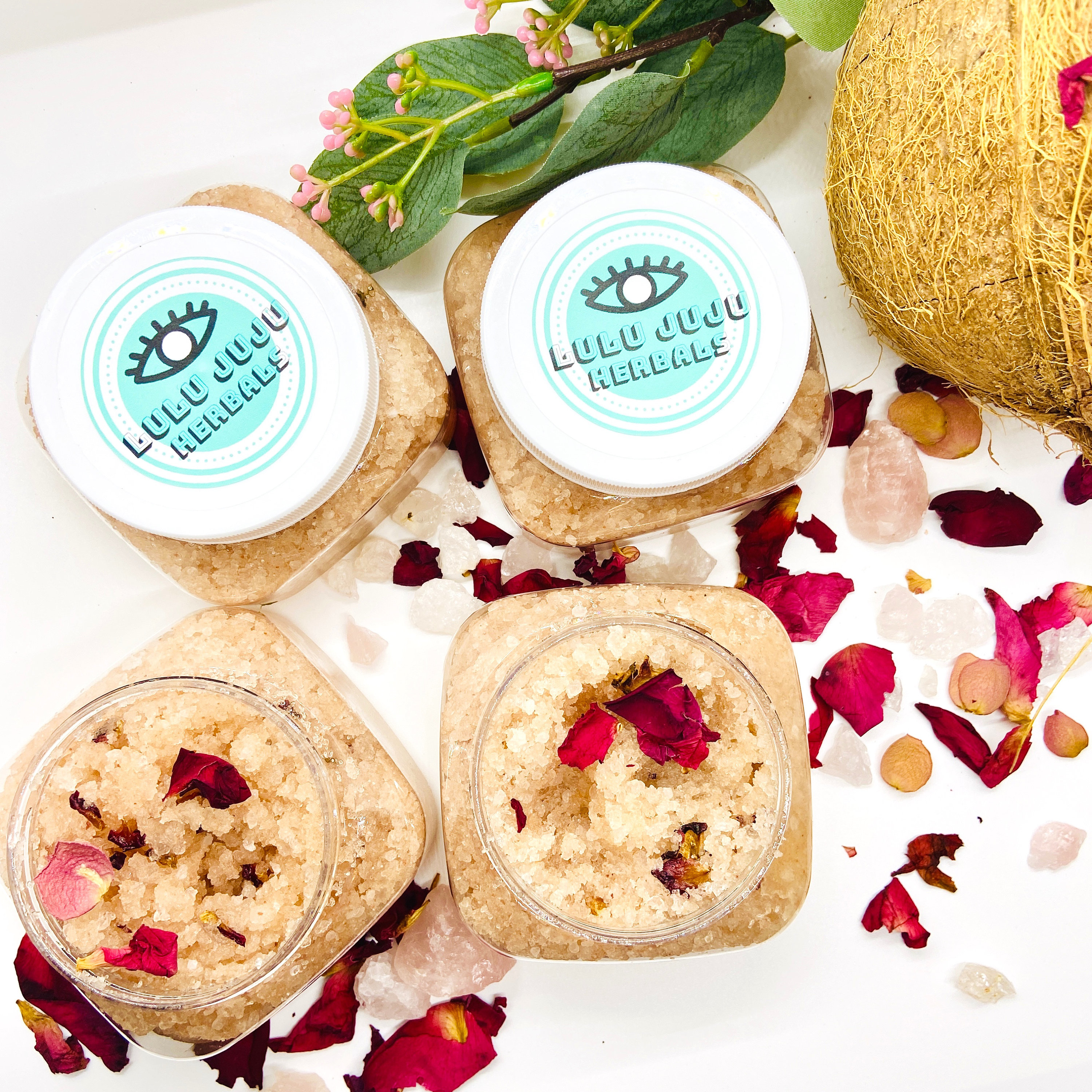 Exfoliante corporal de rosa de coco exfoliante de cuerpo de | Etsy