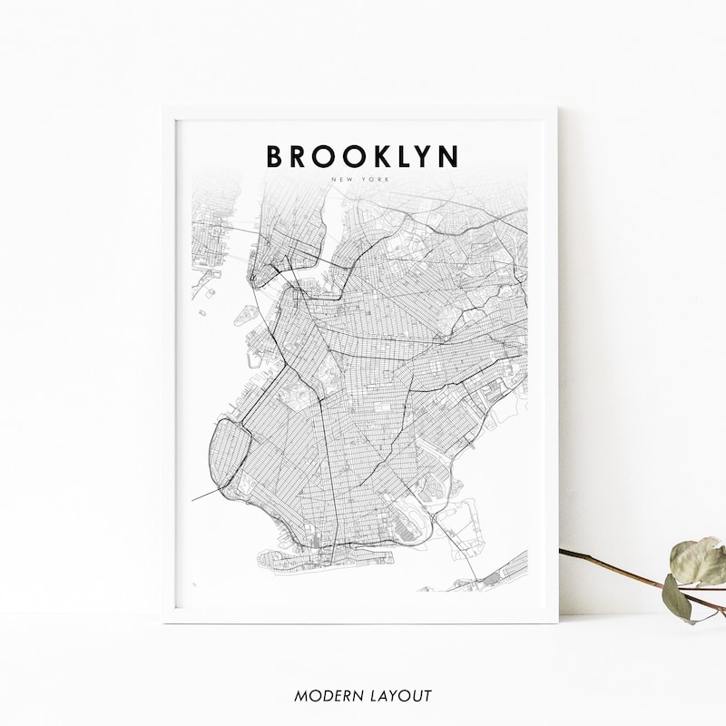 Brooklyn, Ny Maps - Etsy