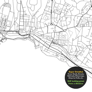 Cascais Portugal Map Print, Map Art Poster, Lisbon Portuguese Riviera ...