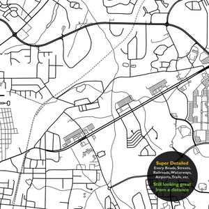 Newnan GA Map Print, Georgia USA Map Art Poster, Coweta County, City ...