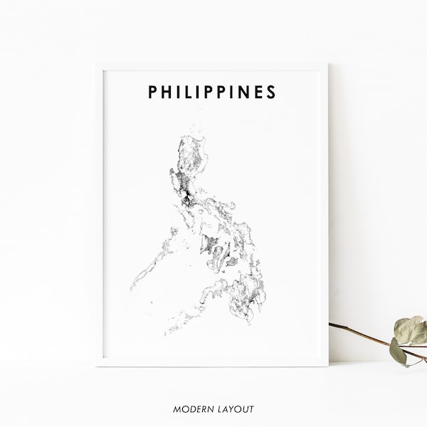 Philippines Wall Map - Etsy