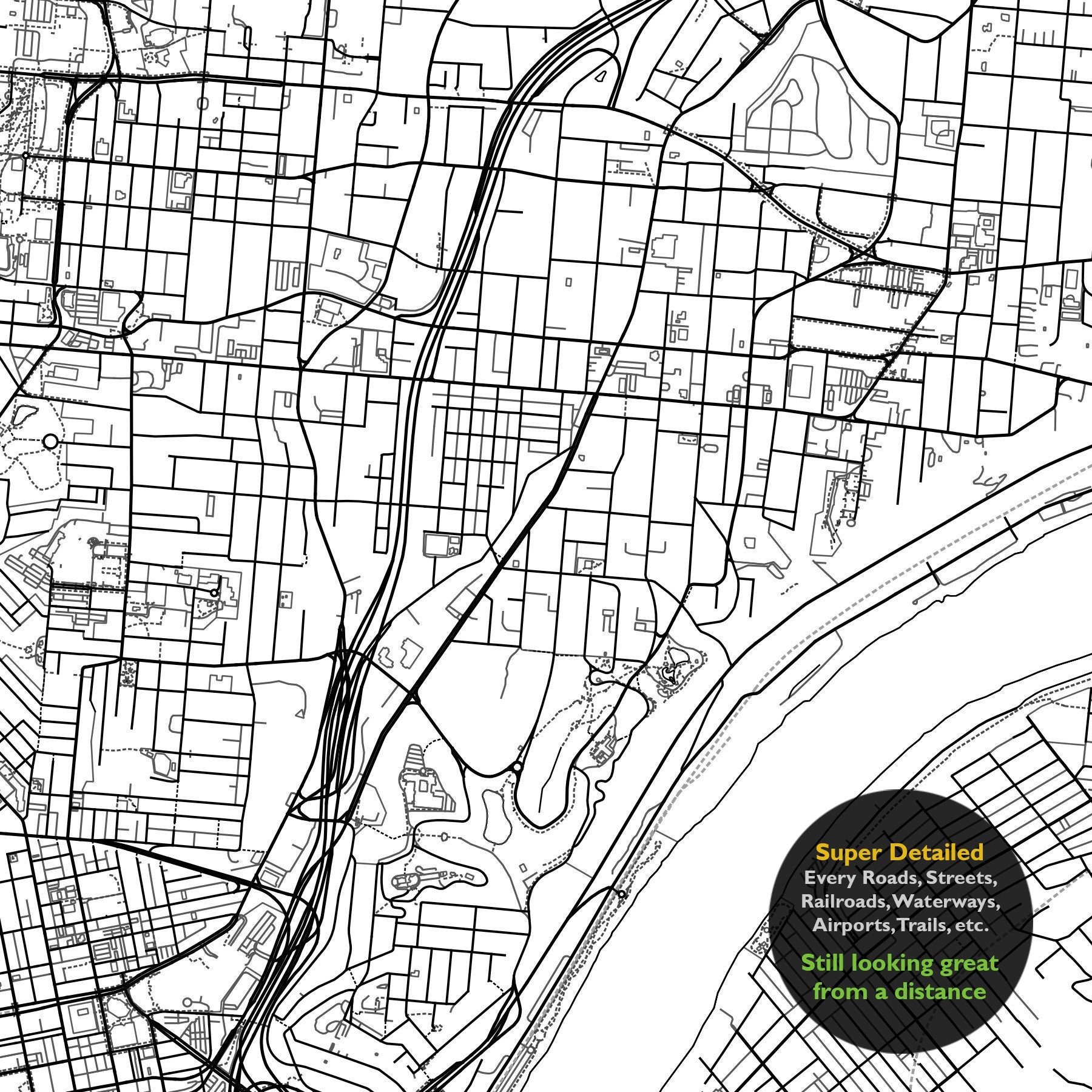 Cincinnati OH Map Print Ohio USA Map Art Poster Hamilton | Etsy