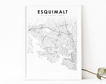 Esquimalt Map Print | Etsy