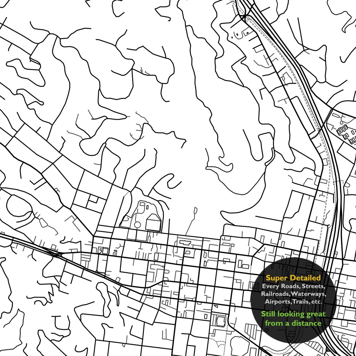 San Rafael CA Map Print California USA Map Art Poster San | Etsy