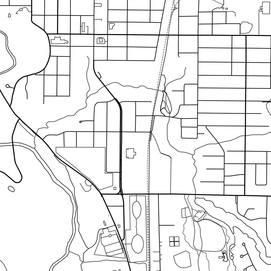 St Thomas Ontario Map Print, ON Canada Map Art Poster Elgin County City ...