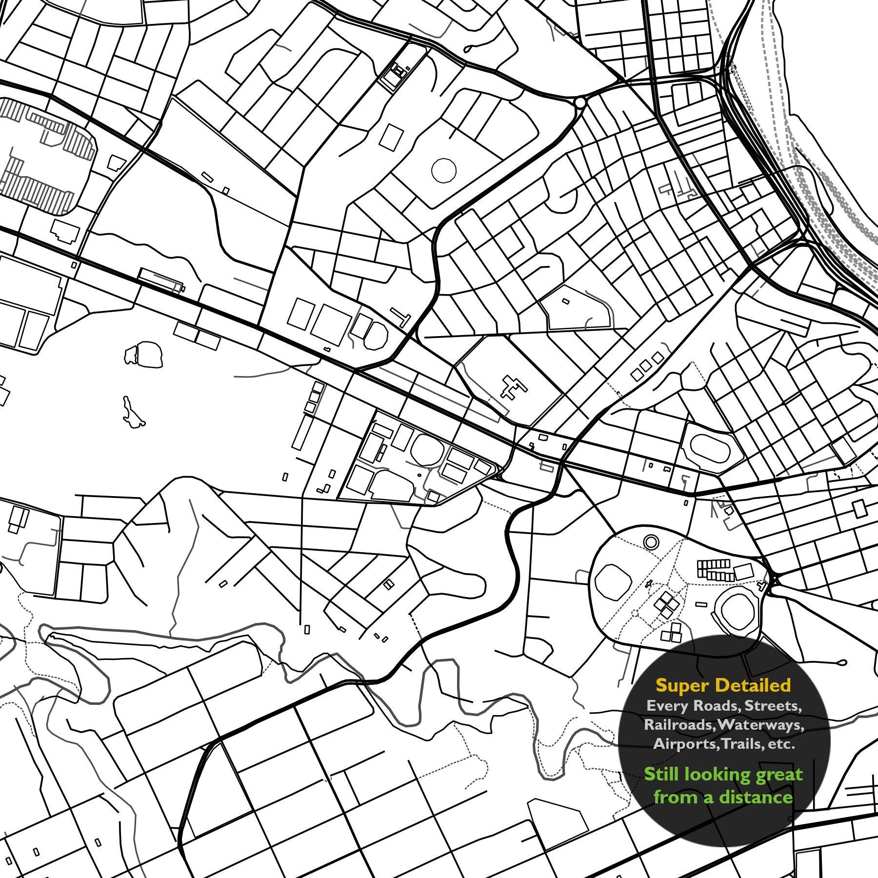 Port Elizabeth South Africa Map Print, Map Art Poster, Die Baai, City ...