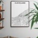 Cleveland OH Map Print, Ohio USA Map Art Poster, Cuyahoga County, City ...