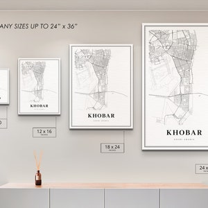 Khobar Saudi Arabia Map Print, Map Art Poster, Al-khobar Al-khubar ...