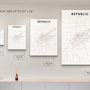 Republic MO Map Print, Missouri USA Map Art Poster, Springfield, City ...