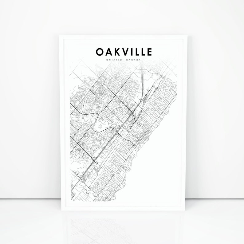 Oakville Ontario Map Print ON Canada Map Art Poster | Etsy