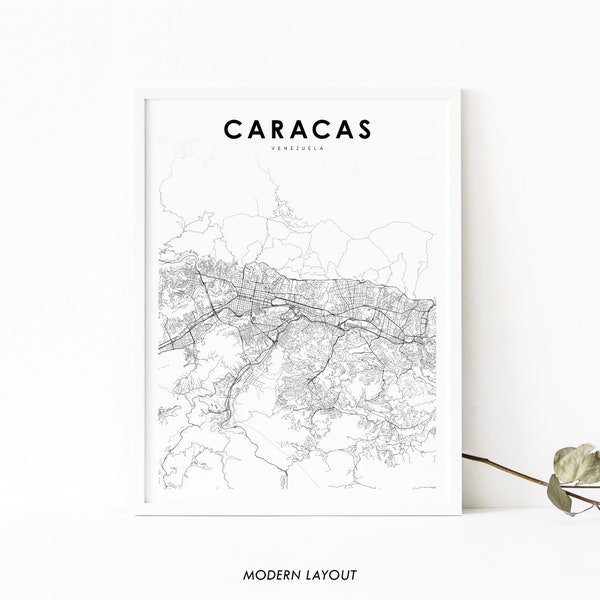 Printable Map of Caracas - Etsy