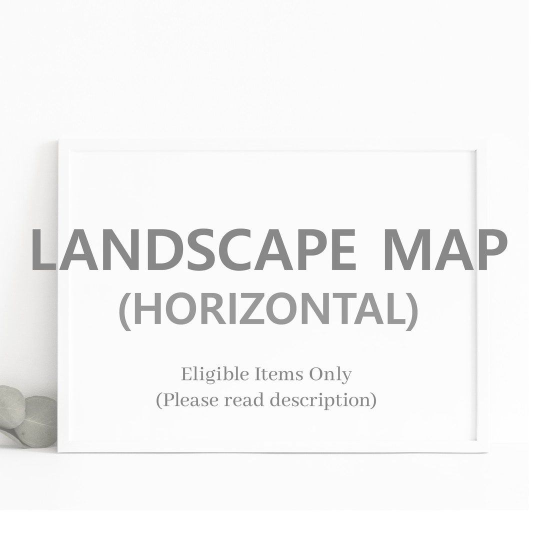 Custom Landscape Map (please Read the Description) - Etsy