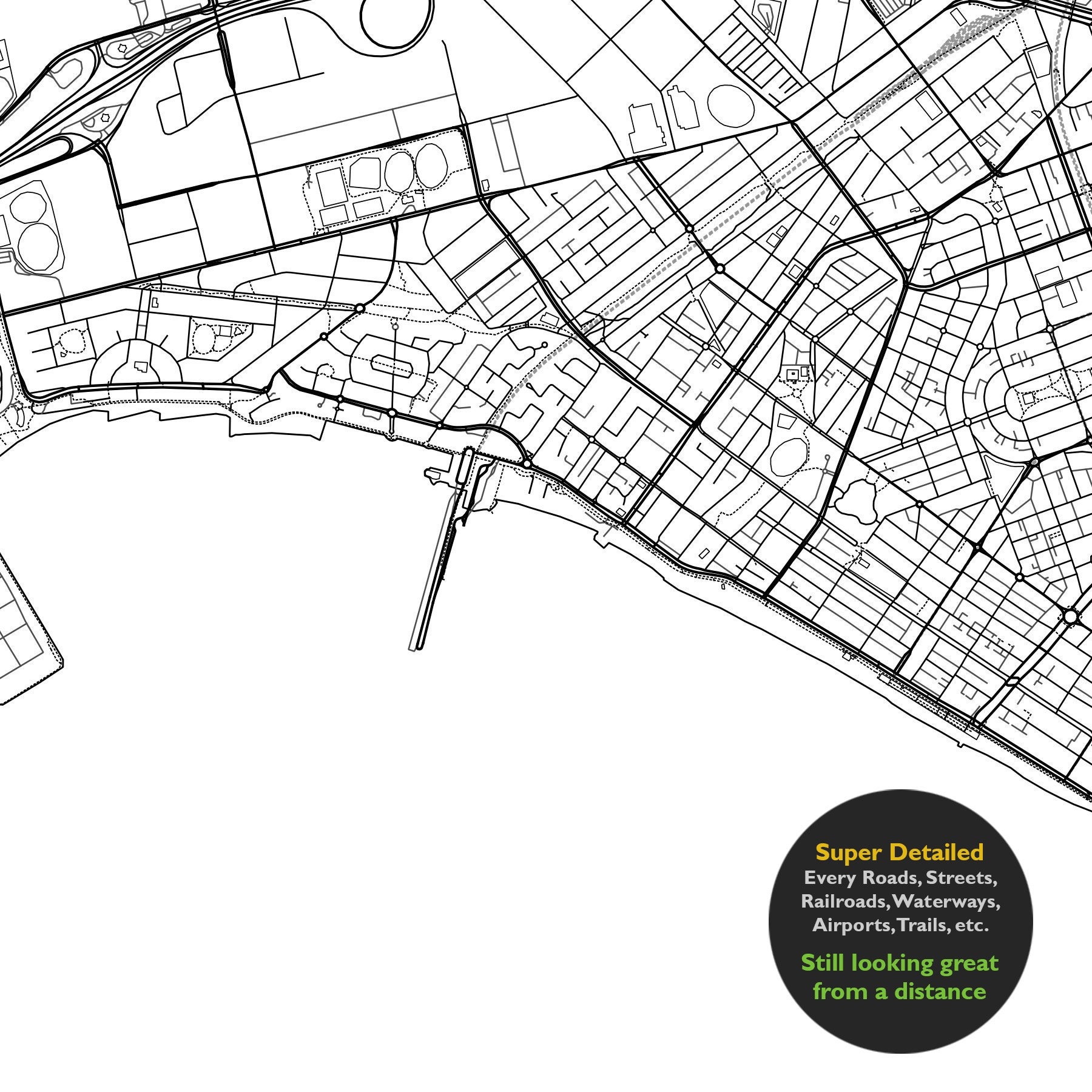 Melbourne Australia Map Print, Victoria VIC Map Art Poster, City Street ...