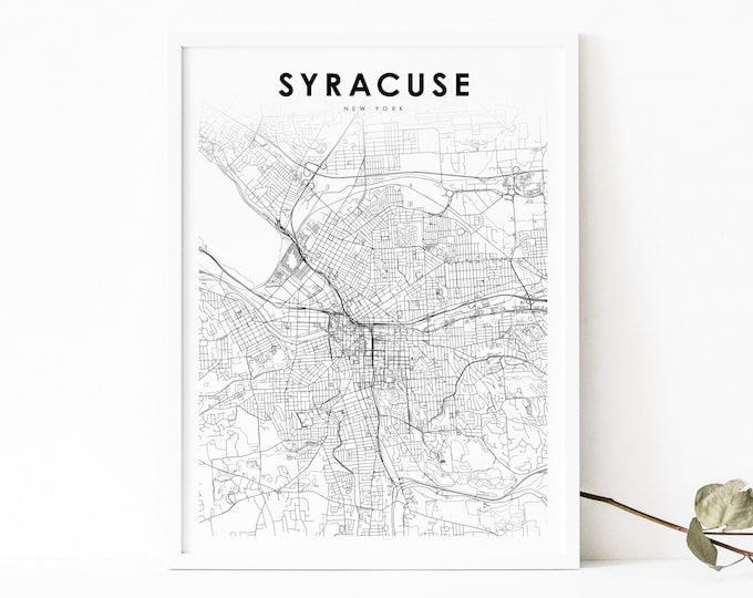 Old Syracuse NY Map 1918 Vintage Upstate New York City Atlas Poster - Etsy