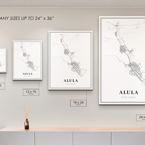 Buy Alula Saudi Arabia Map Print, Al'ula Map Art Poster, City Street ...