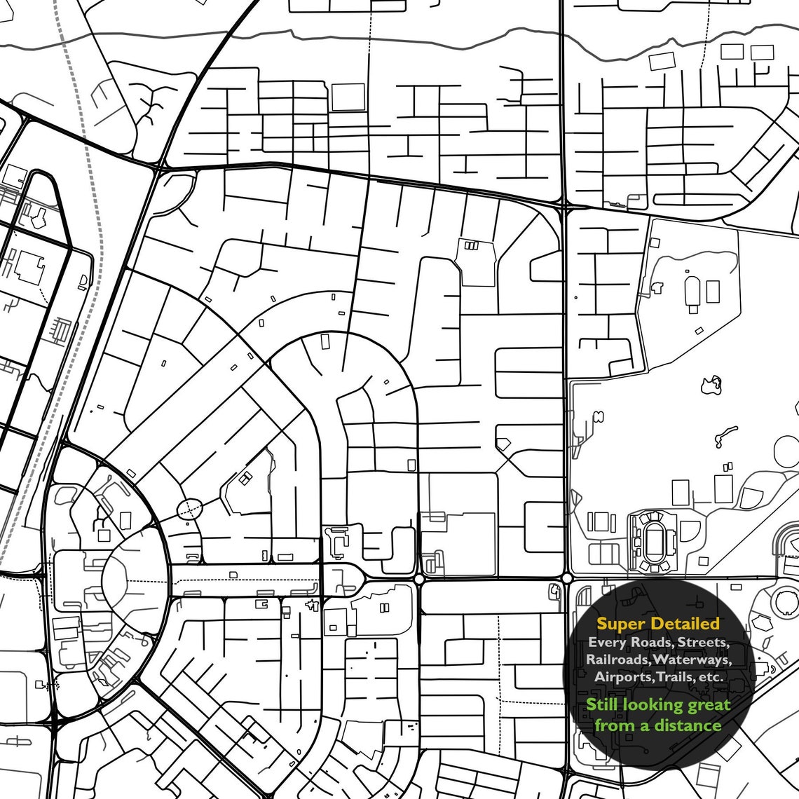 Gaborone Botswana Map Print, Map Art Poster, Gabs Africa, City Street ...