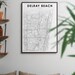Delray Beach FL Map Print Florida USA Map Art Poster Palm - Etsy