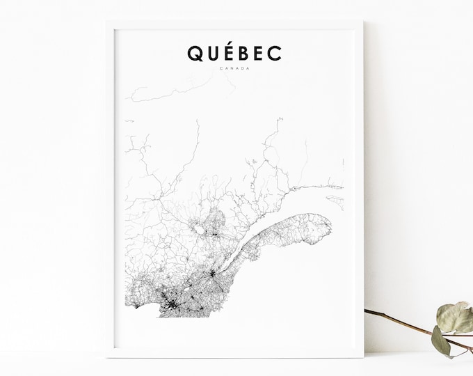Quebec Illustrated Map - Etsy Canada