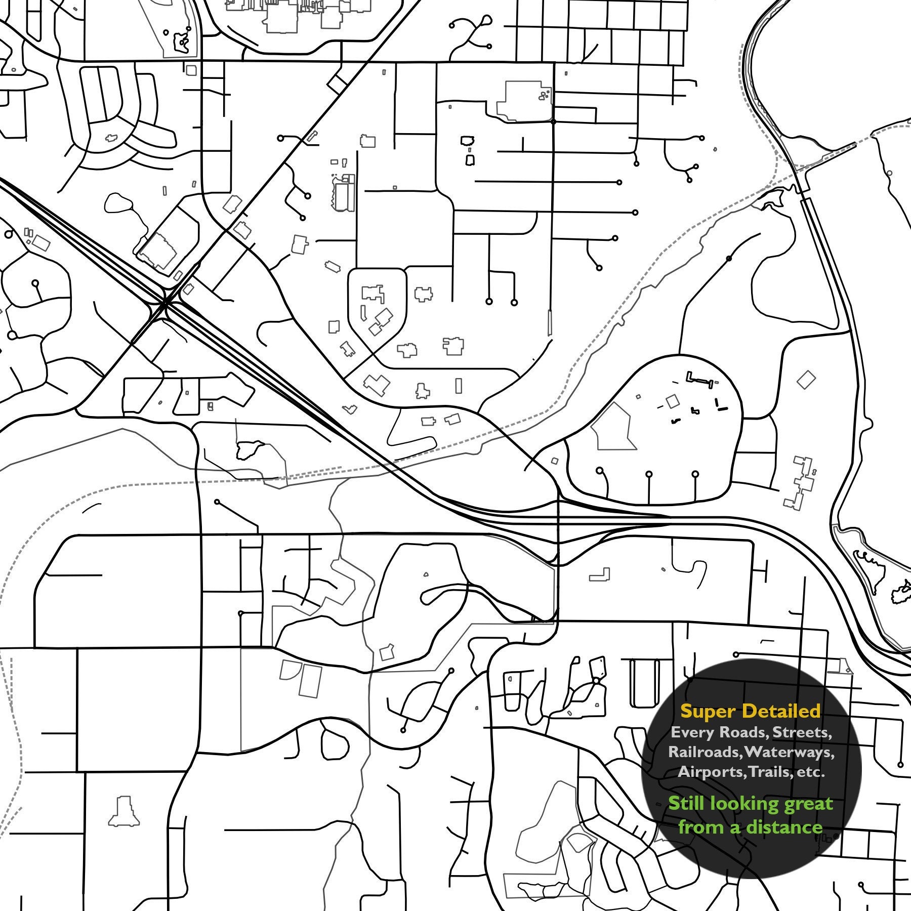 Olympia WA Map Print Washington USA Map Art Poster Thurston | Etsy