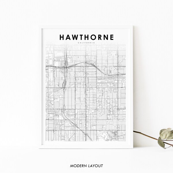 Hawthorne Map Poster - Etsy