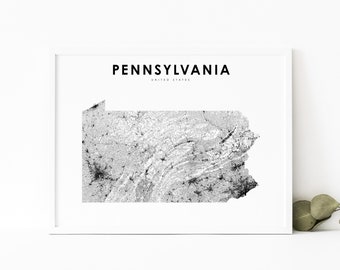 California Map Print, State Road Map Print, California CA USA United ...