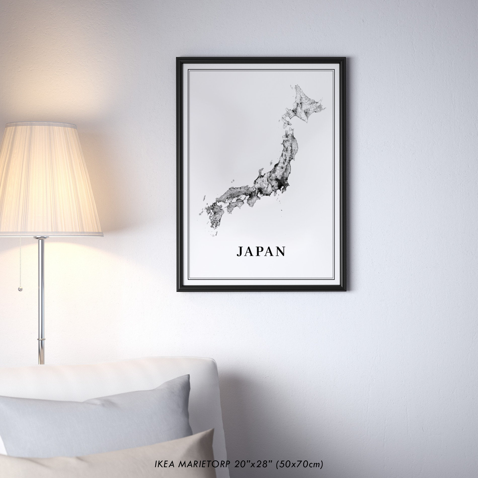 Japan Map Print, Country Road Map Poster, 日本 日本国 Tokyo Map Art, Nursery ...