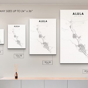 Buy Alula Saudi Arabia Map Print, Al'ula Map Art Poster, City Street ...