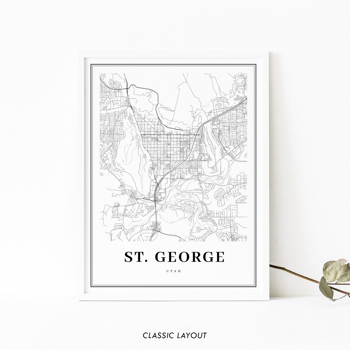 St. George UT Map Print Utah USA Map Art Poster St George - Etsy Ireland