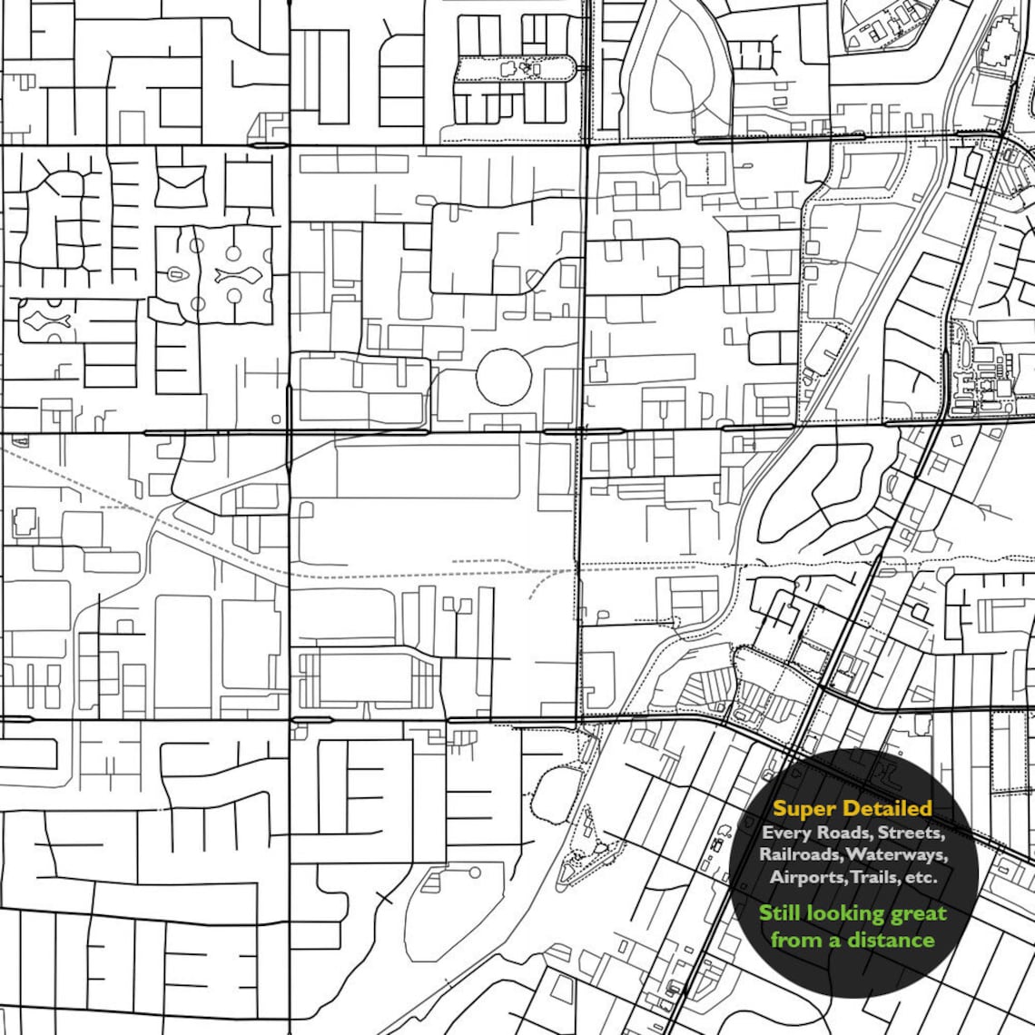Fullerton CA Map Print California USA Map Art Poster City | Etsy