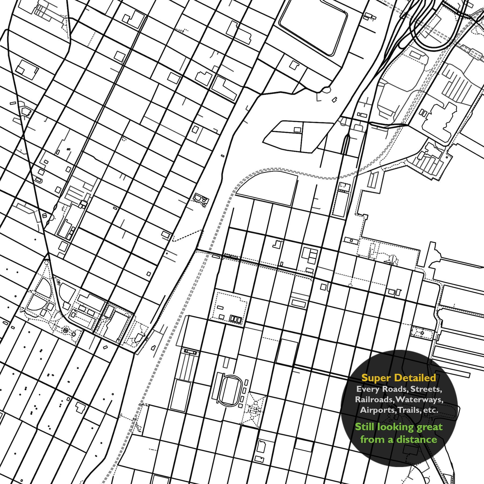 Hoboken NJ Map Print, New Jersey USA Map Art Poster, Hudson County City ...