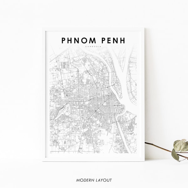 Cambodia Map - Etsy