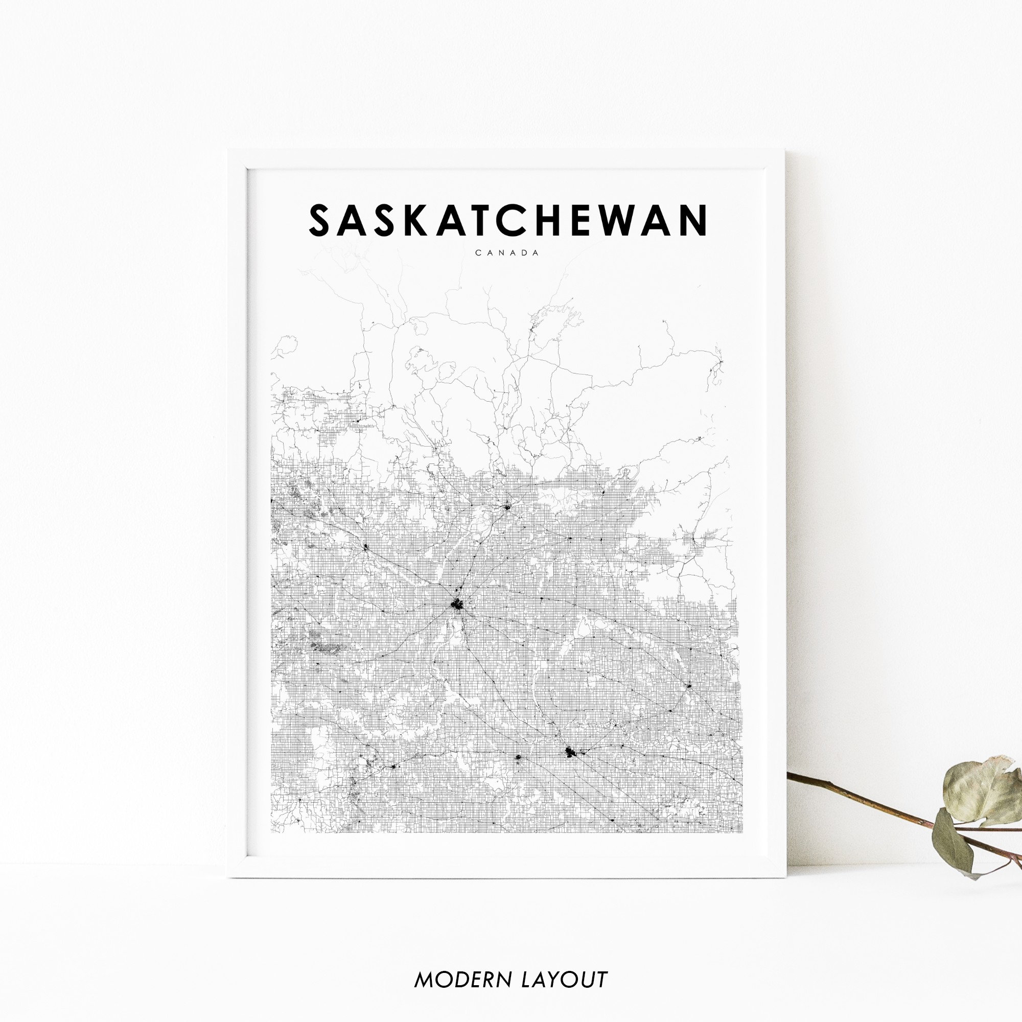 Saskatchewan Road Map