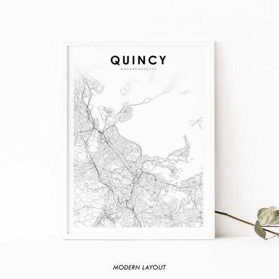 Mapa De Calles De Quincy Massachusetts Printable Map Of Quincy,
