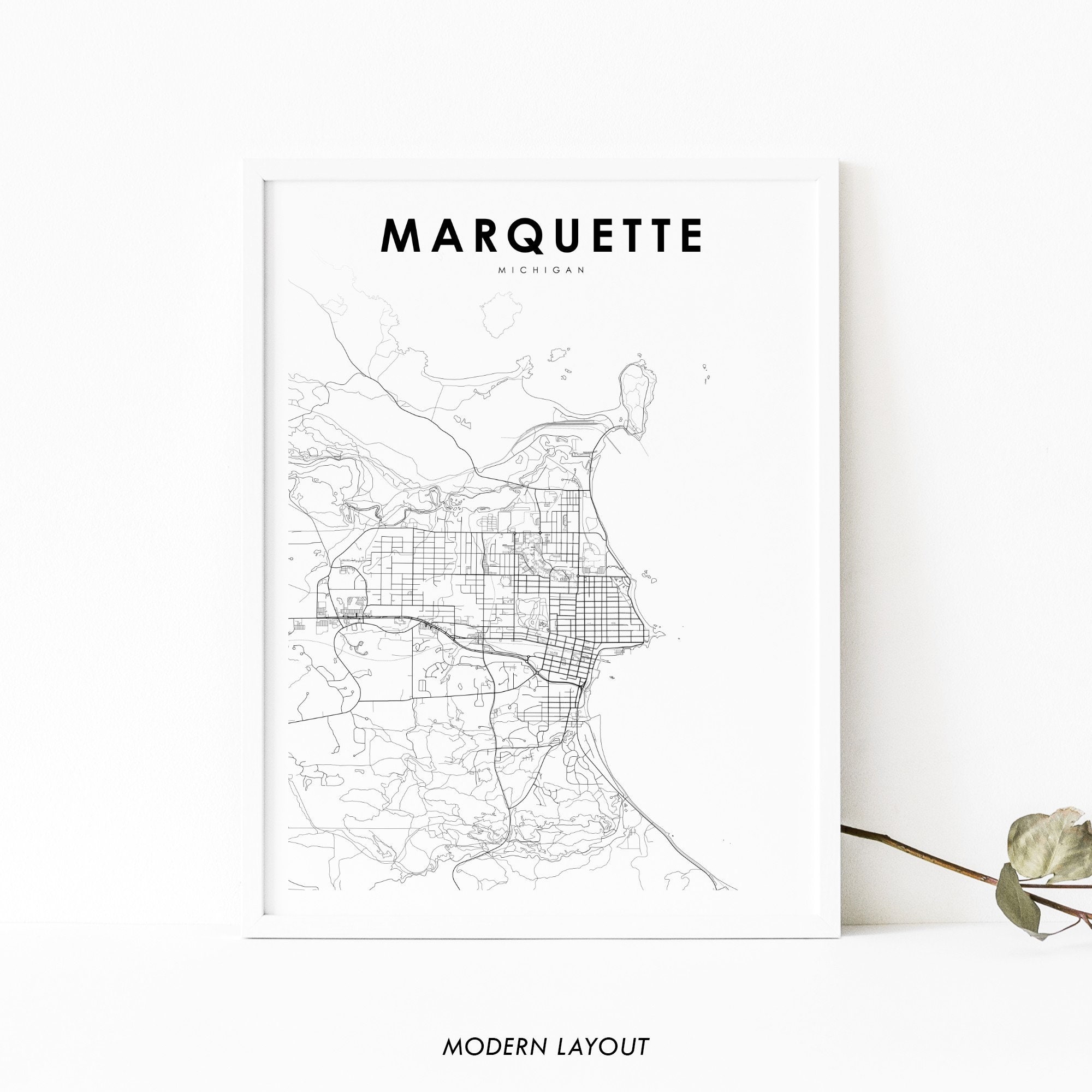 Marquette Street Map - Etsy
