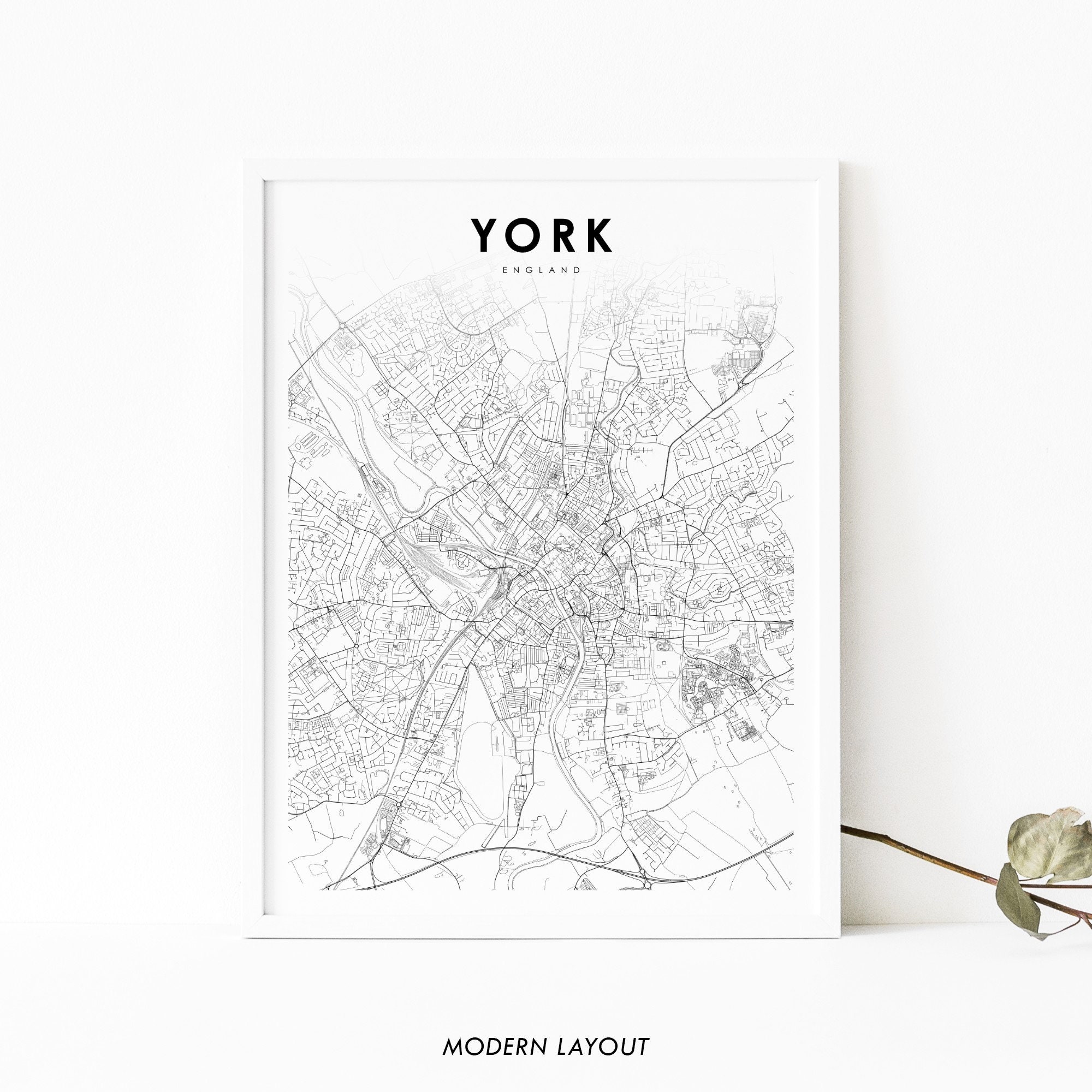 York England Map Print UK United Kingdom Art Poster - Etsy