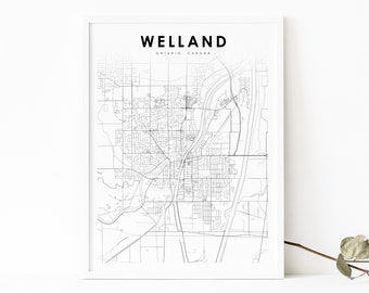 Welland Canals Historic Map Niagara, Ontario, Canada - Etsy