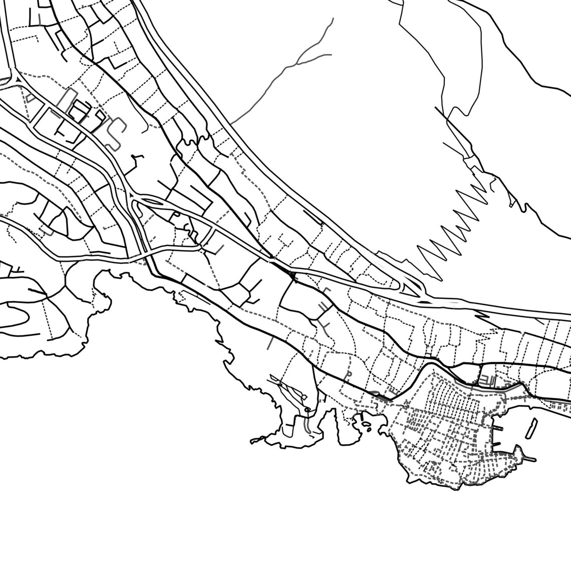 Dubrovnik Croatia Map Print, Map Art Poster, Dubrovnik-neretva, City ...