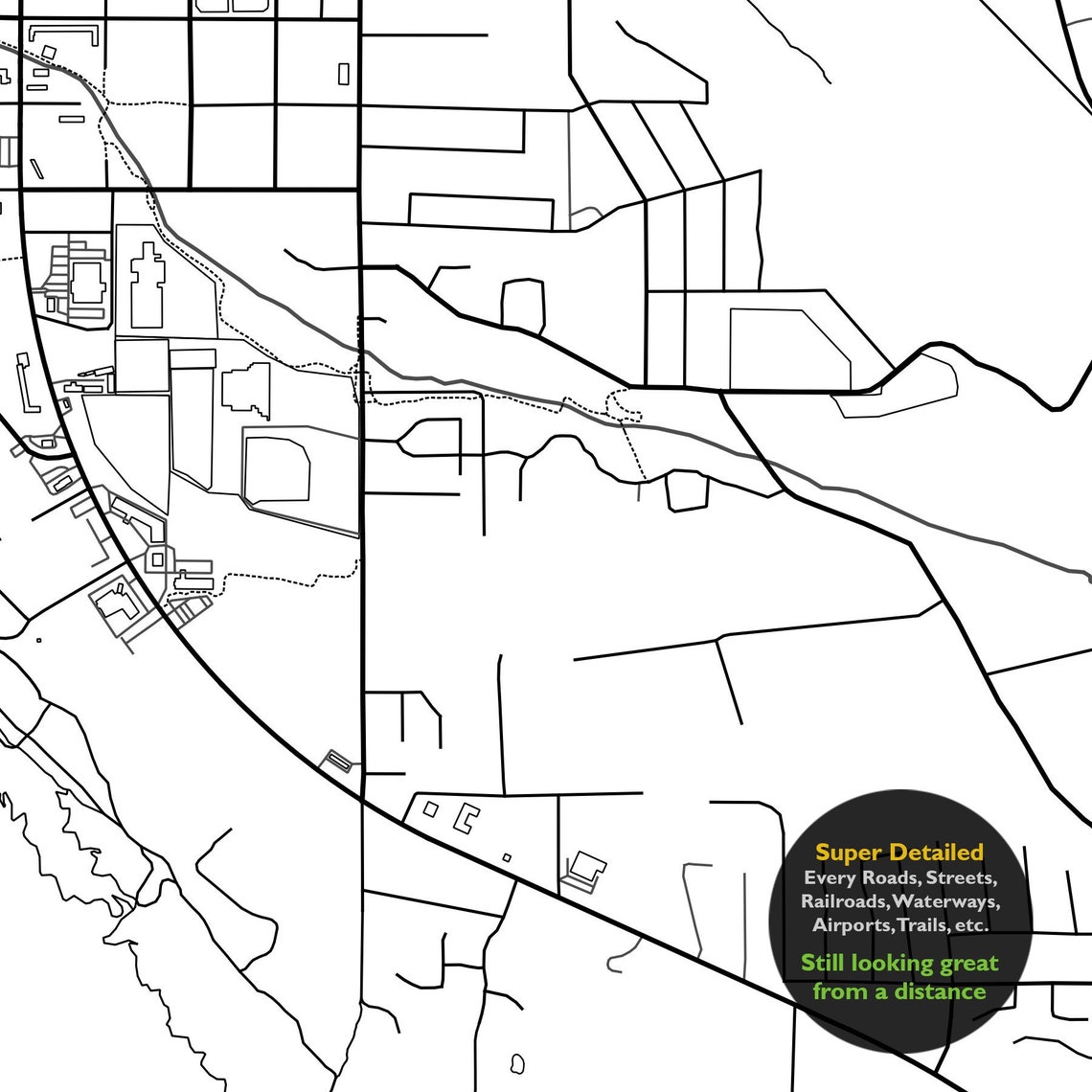 Moab UT Map Print Utah USA Map Art Poster City Street Road - Etsy