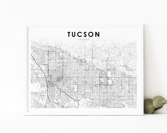 Tucson Printable Map - Etsy