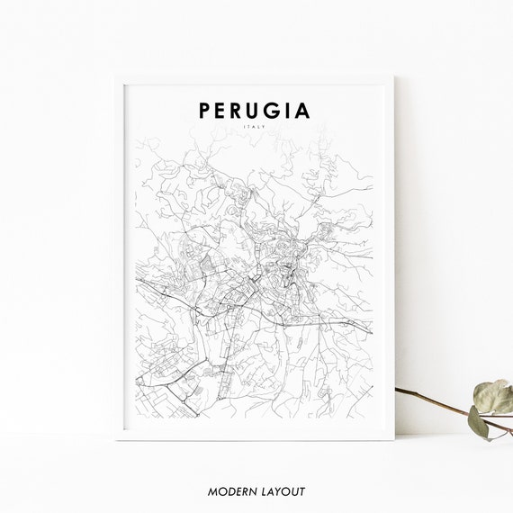 Road Map Of Umbria Italy