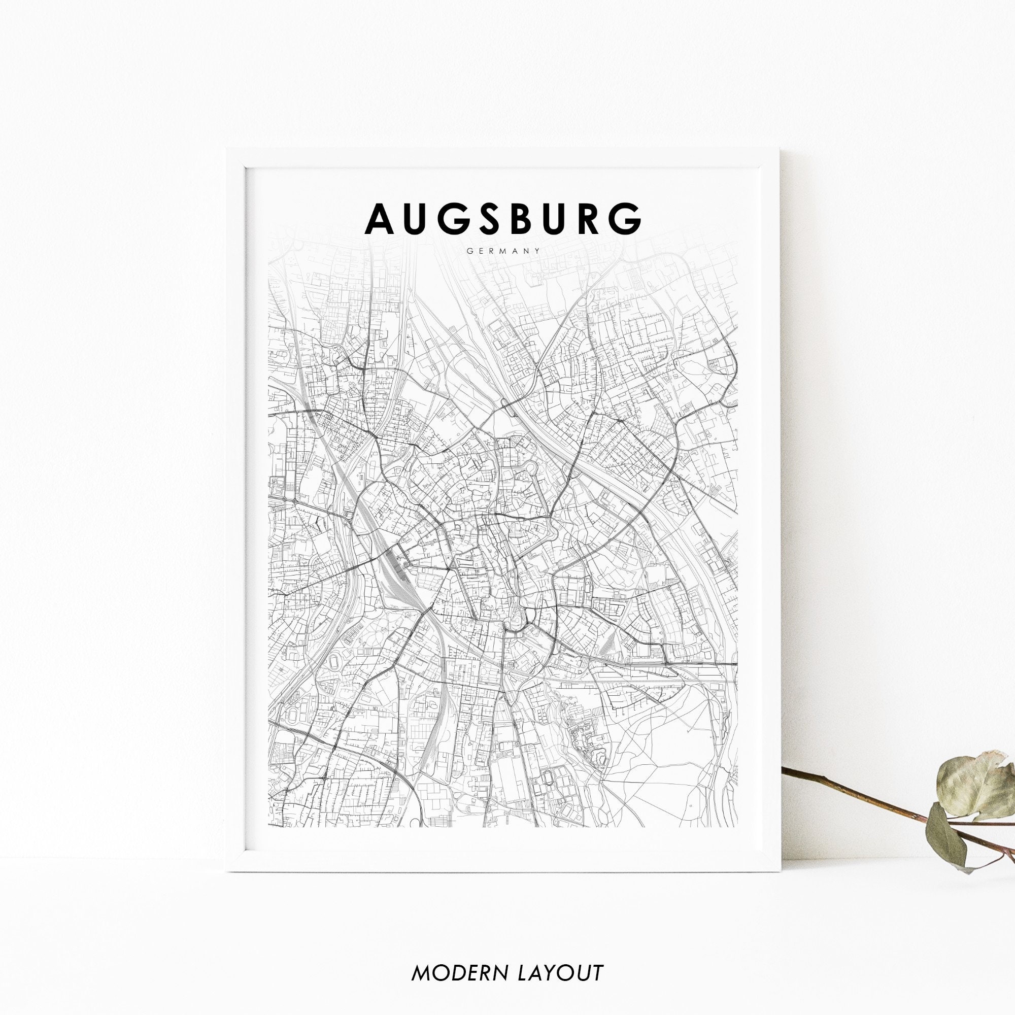 Mapa De Augsburgo Alemania Augsburg (Alemania)